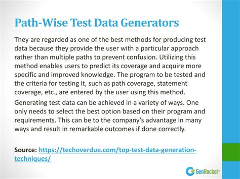 ppt top test data generation techniques powerpoint presentation free