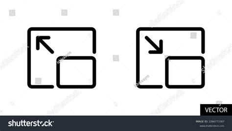 maximize minimize expand reduce full screen stock vector royalty free