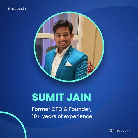 Finscout Technologies On Linkedin Meet Our Consultant Sumit Jain