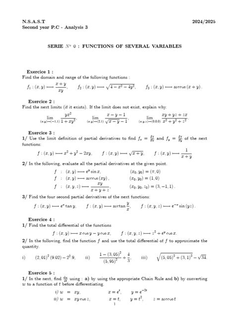 Functions Of Several Variables Pdf Mathematical Logic Subtraction