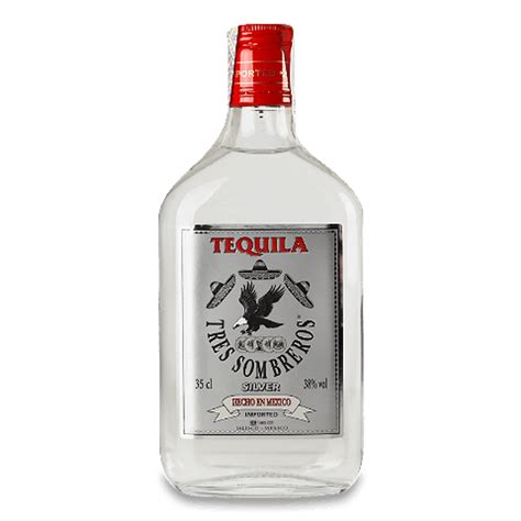 Текіла Tres Sombreros Silver 0,35л – онлайн-супермаркет «Сільпо»
