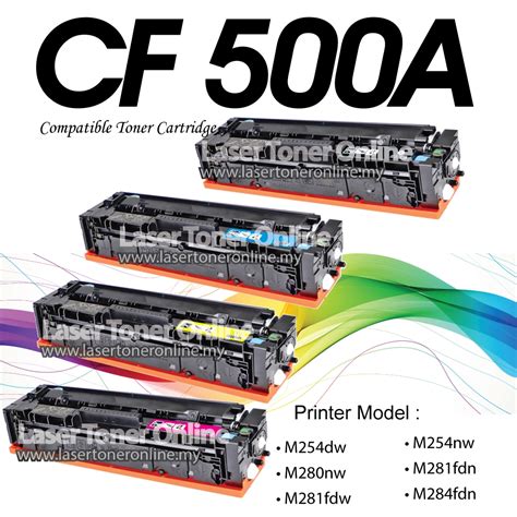 Compatible To Hp Cf500a Cf501a Cf502a Cf503a 202a Hp202a Color Laserjet Pro M254dw M254nw M280nw