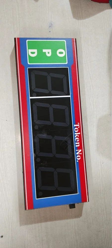 Red Wall Mounted Wireless Token Number Display System At ₹ 5500piece