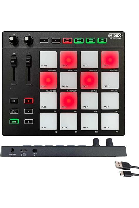Midex Pad Controller 16 Stüdyo Midi Pad Controller 48 Adet Pad Bankasi
