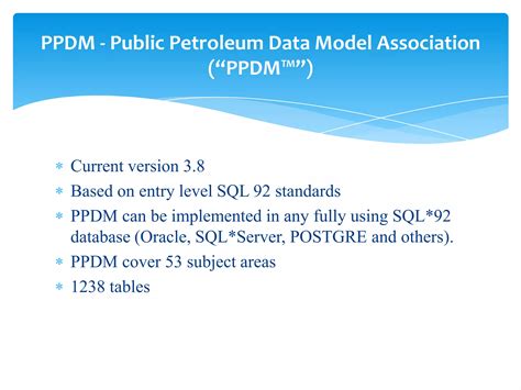 Overview Ppdm Dataarchitectureinoil And Gas Industry Pptx