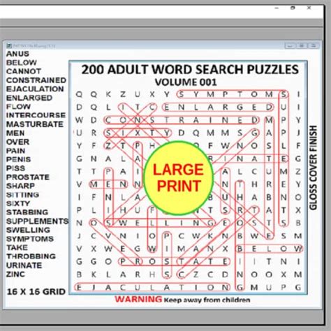 ADULT WORD SEARCH PUZZLES LARGE PRINT By Ron Kemp Goodreads
