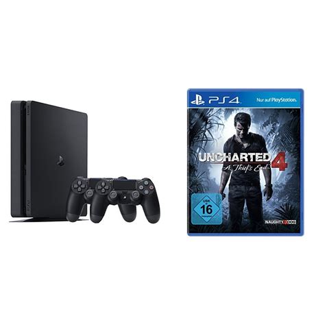 PlayStation 4 - Konsole (500GB, schwarz, slim) inkl. 2. DualShock ...