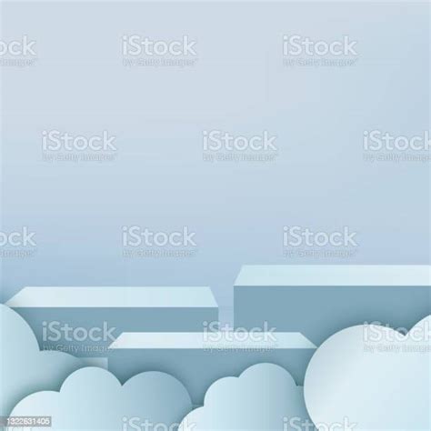 파란색 기하학적 3d 연단과 추상적 인 배경 벡터 일러스트레이션 0명에 대한 스톡 벡터 아트 및 기타 이미지 0명 3차원 형태 개체 그룹 Istock