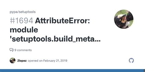 attributeerror module setuptools build meta has no attribute