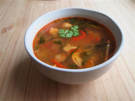 I Love Thai Recipes Spicy Sour Soup With Chicken Tom Yum Gai