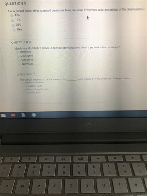 Solved QUESTION For A Normal Curve Three Standard Chegg