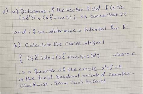 [solved] A Determine If The Vector Field F X Y