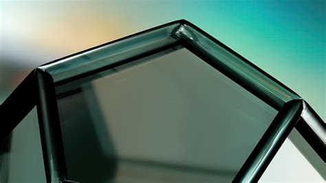 Warna Hijau Hexagonal Glassy Chic Dengan Batas Yang Jelas Abstrak Dramatis Penuh Gairah Mewah