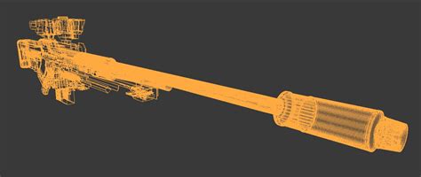 Concept Sniper Rifle 3d Model 40 Blend Obj Fbx Free3d