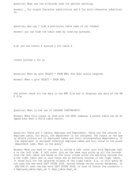 Adbms Questions Pdf Sql Microsoft Access