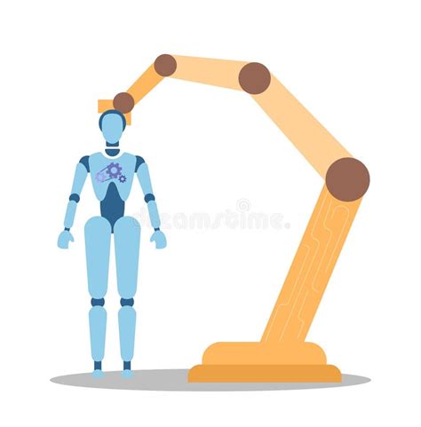 Roboticist Concept Robotic Engineering And Constructing Stock Vector Illustration Of Smart