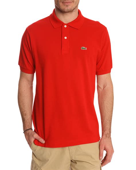 Lacoste 1212 Original Red Polo Shirt In Red For Men Lyst