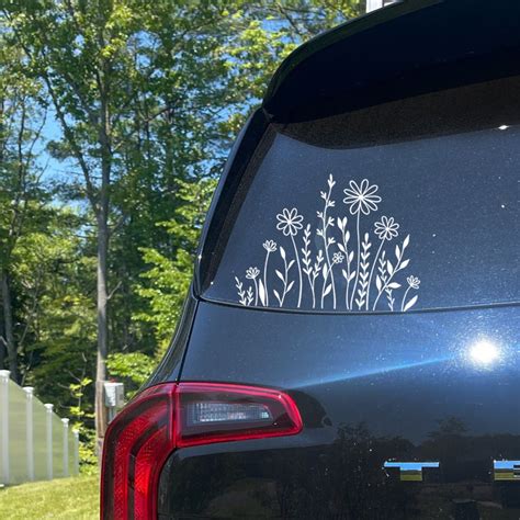 Flower Car Decal Etsy