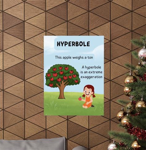 Hyperbole Literary Device Classroom Poster Etsy