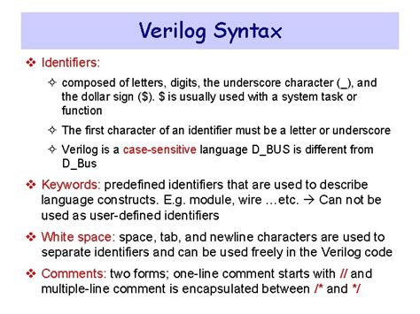 Coe 202 Introduction To Verilog Computer Engineering Department
