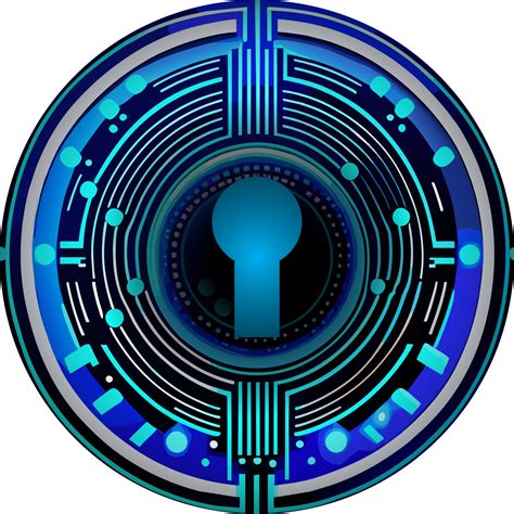 Modern Technology Lock Cybersecurity Crop Out Icon PNG