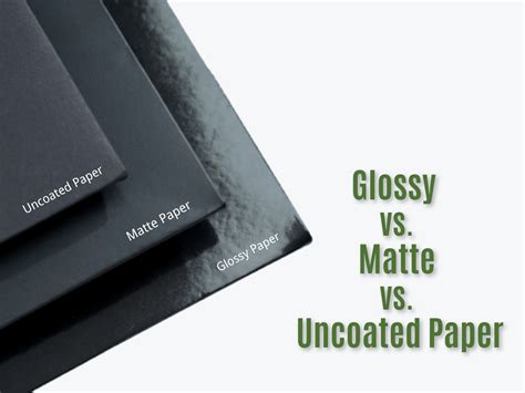 Whats The Difference Between Glossy Vs Matte Vs Uncoated Paper