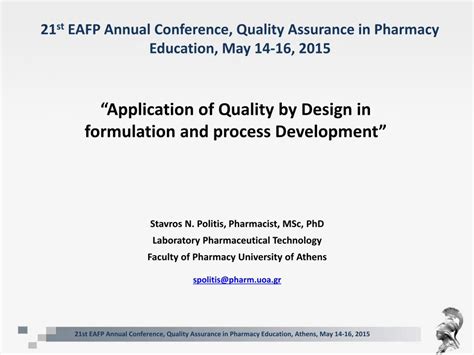 pdf “application of quality by design in formulation and · risk