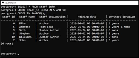 postgresql order by random commandprompt inc