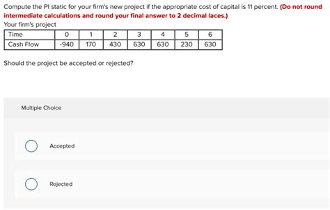 solved compute the pl static for your firm s new project if