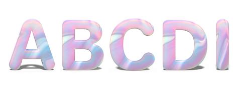 대문자 의 집합 A B C D 밝은 홀로그램 디자인 빛나는 네온 알파벳 3차원 형태에 대한 스톡 사진 및 기타 이미지 3차원 형태 가상현실 개념 Istock