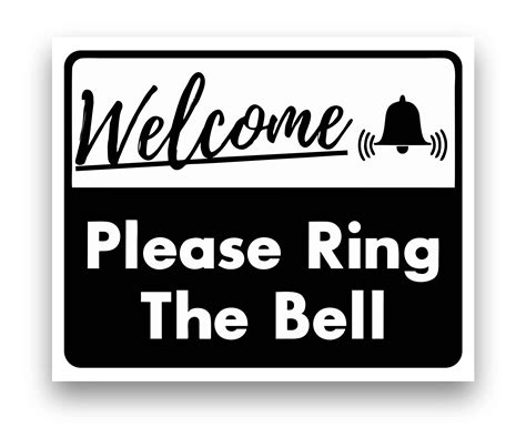 Welcome Please Ring The Bell Sign Stickers For Home Clinic Office Shops