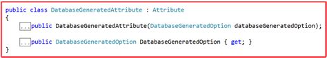 Databasegenerated Attribute In Entity Framework