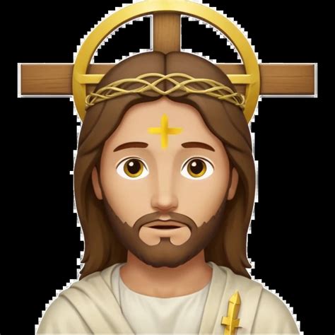 Christian Cross With A Halo Above It And Jesus Christ On It Simplified
