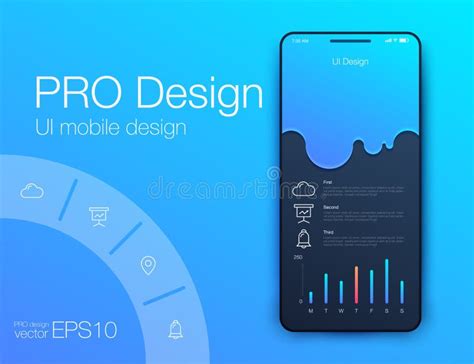 Weather Ui Material Design Stock Vector Illustration Stock Vector Illustration Of Mobile