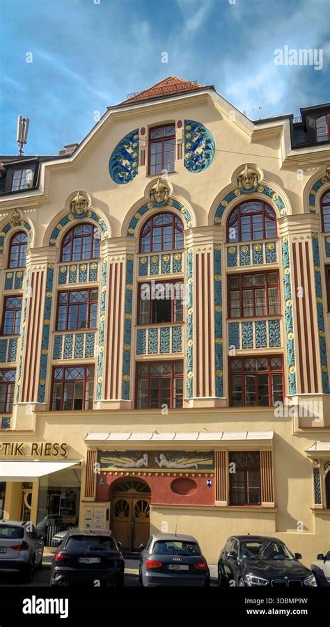 Art Nouveau Facade In Schwabing Built In 1899n1900 And Designed By