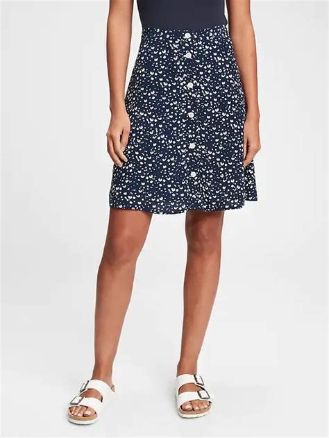 Button Front Mini Skirt Gap Mini Skirts Button Front Mini Skirt