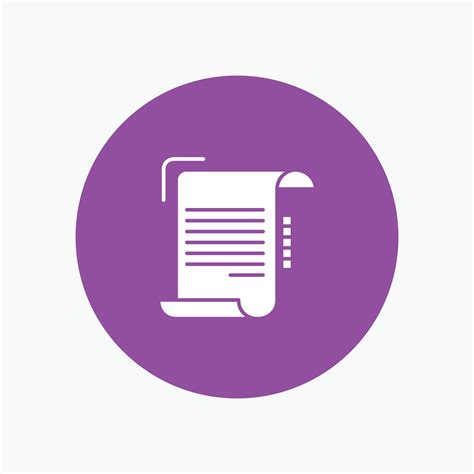 Document Report Note Paper Guidelines White Glyph Icon 13147487 Vector