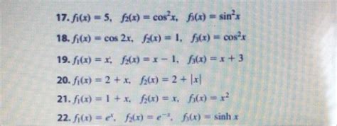 Solved Determine Whether The Given Set Of Function Is Chegg