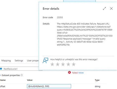 azure data factory2 s pagination rule for rest api microsoft qanda