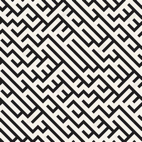 當代平面設計 具有迷宮般不規則形狀的矢量無縫黑白圖案 向量 當代的 線性的 窗飾向量圖案素材免費下載，png，eps和ai素材下載 Pngtree