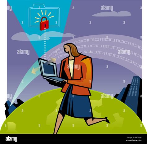 A Woman Opening A Locked File Stock Photo Alamy