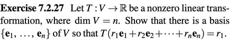 Solved Exercise Let T VR Be A Nonzero Linear Chegg