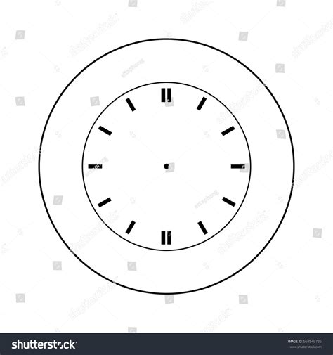Clock Face Blank Isolated On White Stock Vector Royalty Free Shutterstock