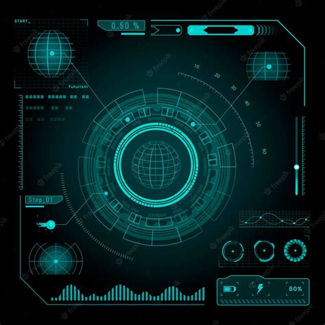 Premium Vector Technology Interface Template Design Elements Vector