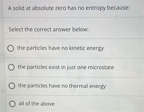 Entropy At Absolute Zero Fesstm