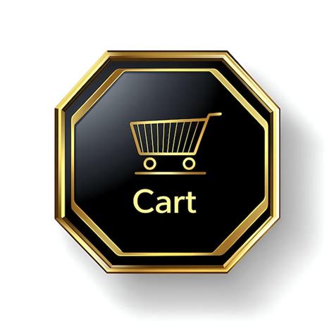 Art Deco Themed Inside A Hexagon Button With Text Cart Gold Website