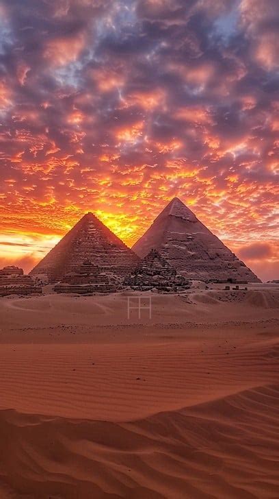 Free Sunset Over Pyramids Image Egypt Pyramid Sunset Download At