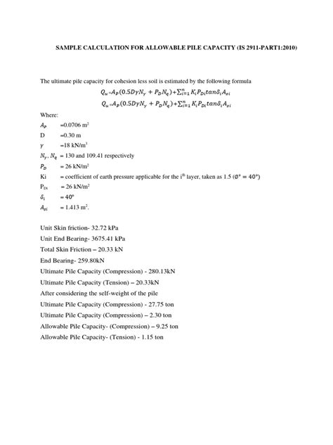 Sample Calculation Sheet Pdf