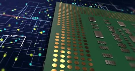 Powerful CPU Processing Data Glowing Da Stock Video Pond