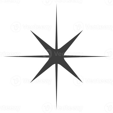Star And Twinkle Icon Black Starburst Design And Sparkle Symbol